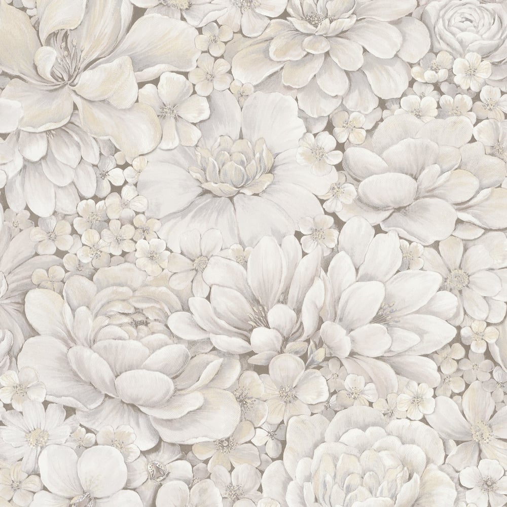 Galerie Wallcoverings 33951 Floral Neutral Wallpaper